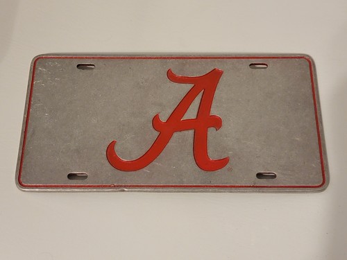 Alabama Crimson Tide Pewter License Plate, Licensed, 'A', Roll Tide ...