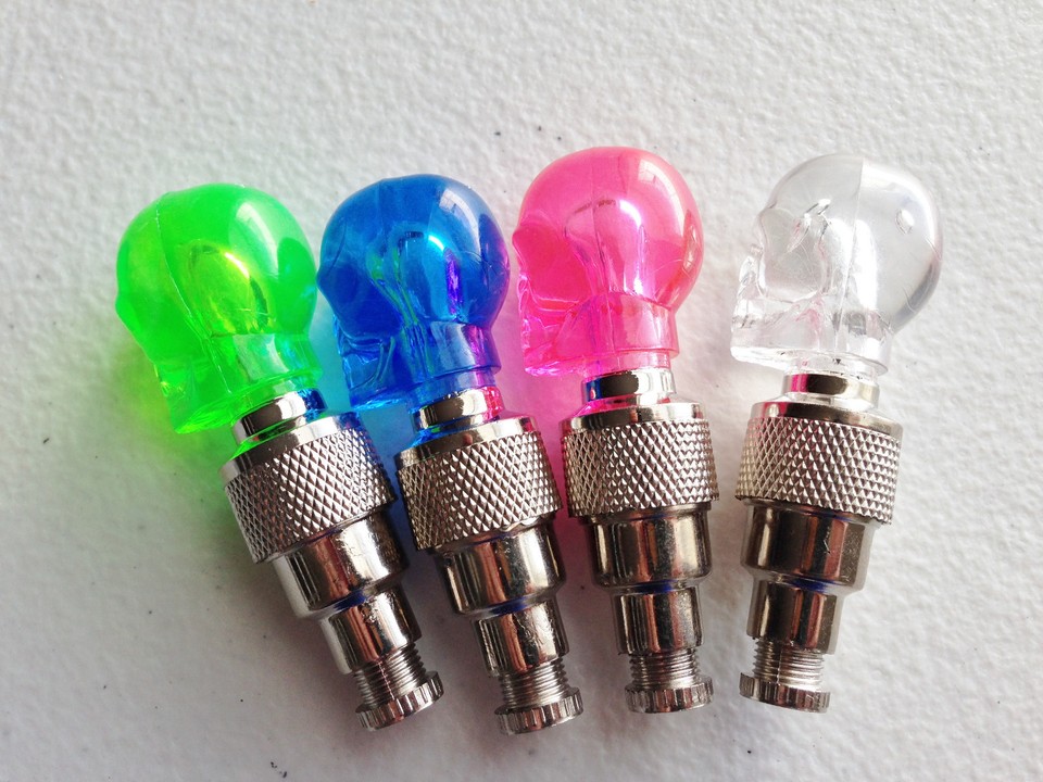 (1) LED Valve CAP Bike Bicycle Wheel Stem tire Motion el Neon Light FOR ...