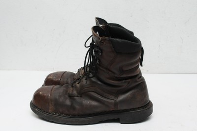 Red Wing 4435 Metguard Work Boots Brown Steel Toe Waterproof Man’s Size ...