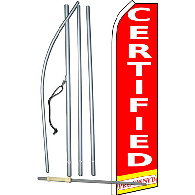 Certified Pre Flag with Flag Pole and Spike | eBay