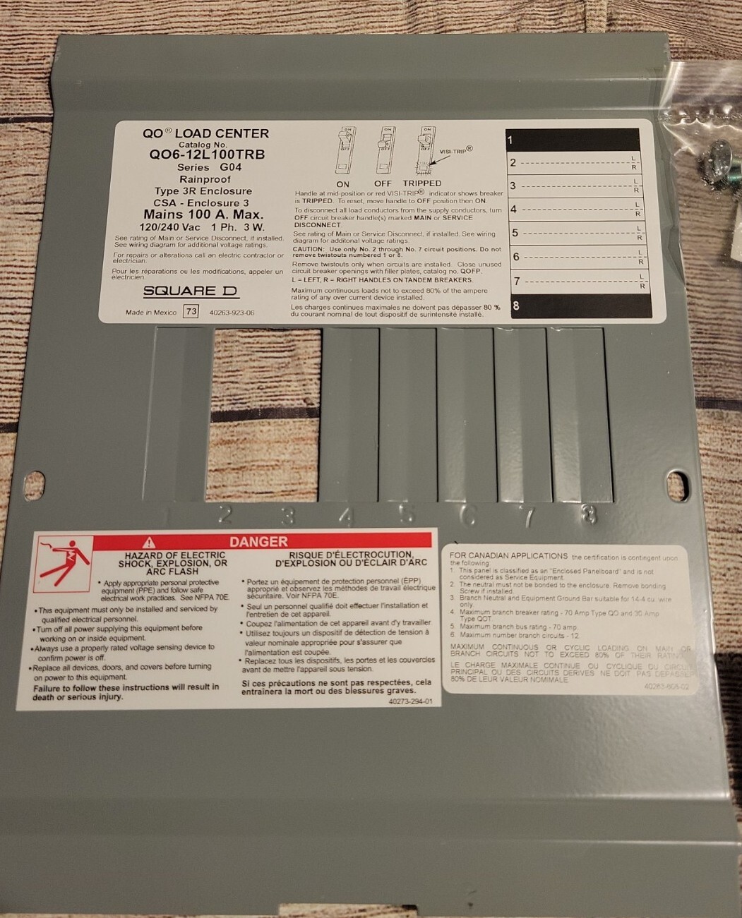 Hot Spring Spa GFCI Sub Panel, 100 Amp Max 50amp Supplied Watkins ...