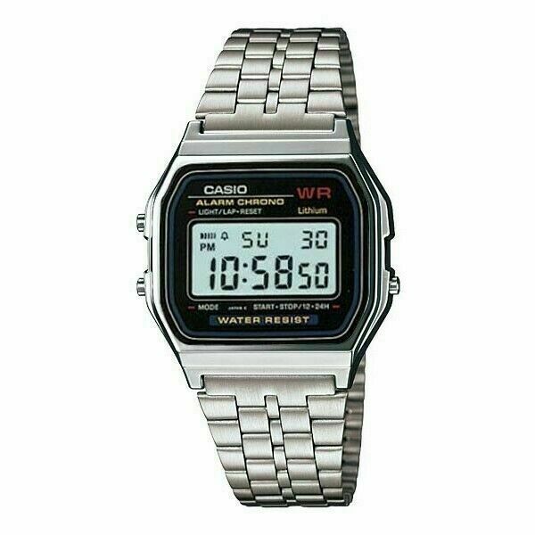 Casio A159wa-n1df 36mm Stainless Steel Retro Digital Wrist Watch for ...