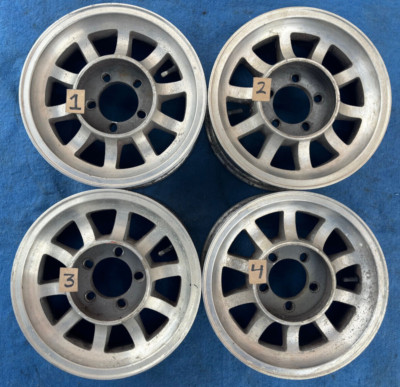 (4) 14” WESTERN BULLET WHEELS TURBINE 14X5.5 RIMS 5X4.5 5x4.75 CHEVY ...