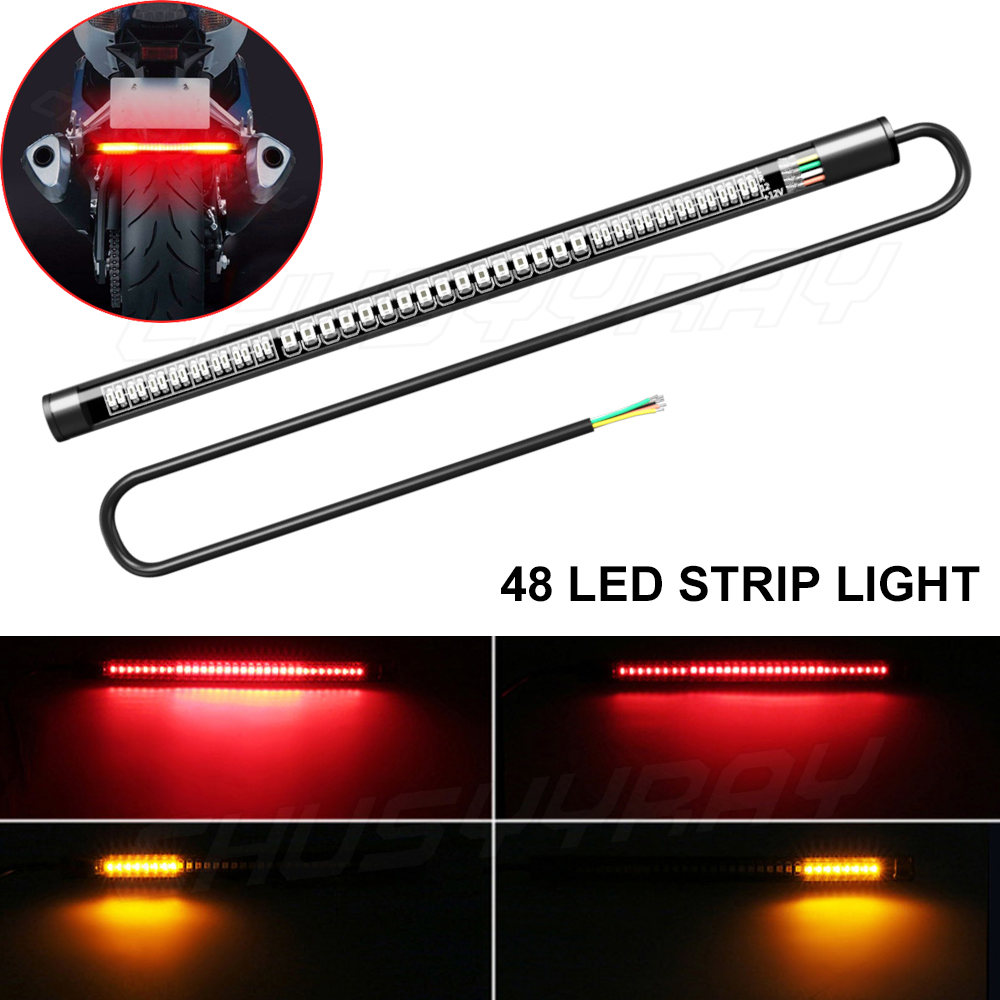 Bendable 48 LED Brake Turn Signals Motorcycle Light Strip for Suzuki ...