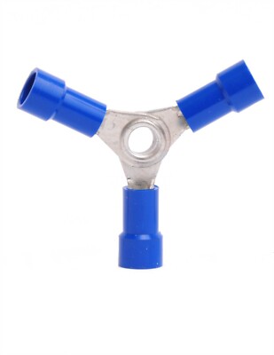 MVP 50 Vinyl Insulated 3 Way Wye Y Wire Terminal Splice Connector Blue ...