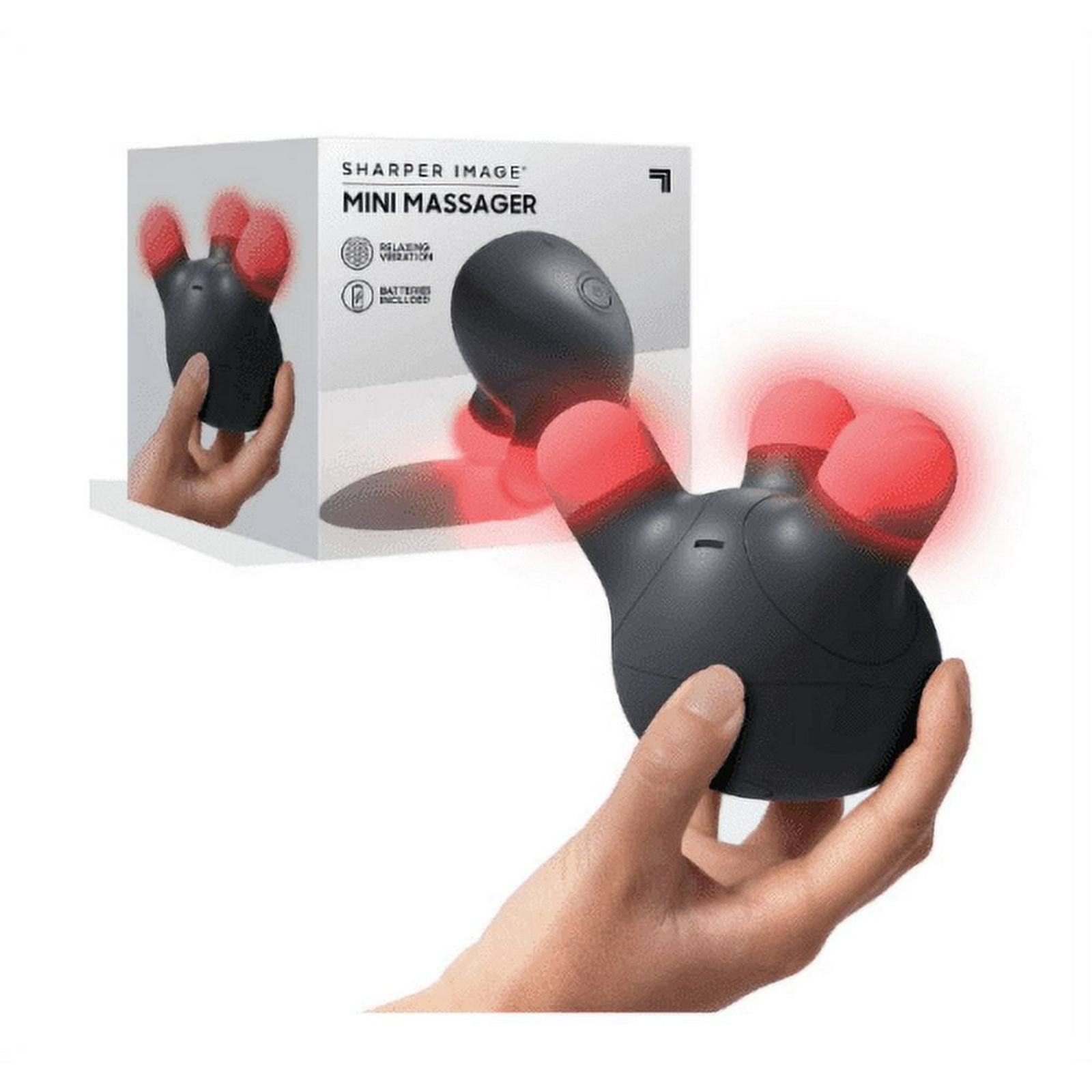 Sharper Image Black Powerful Mini Handheld Compact Massager with Light ...