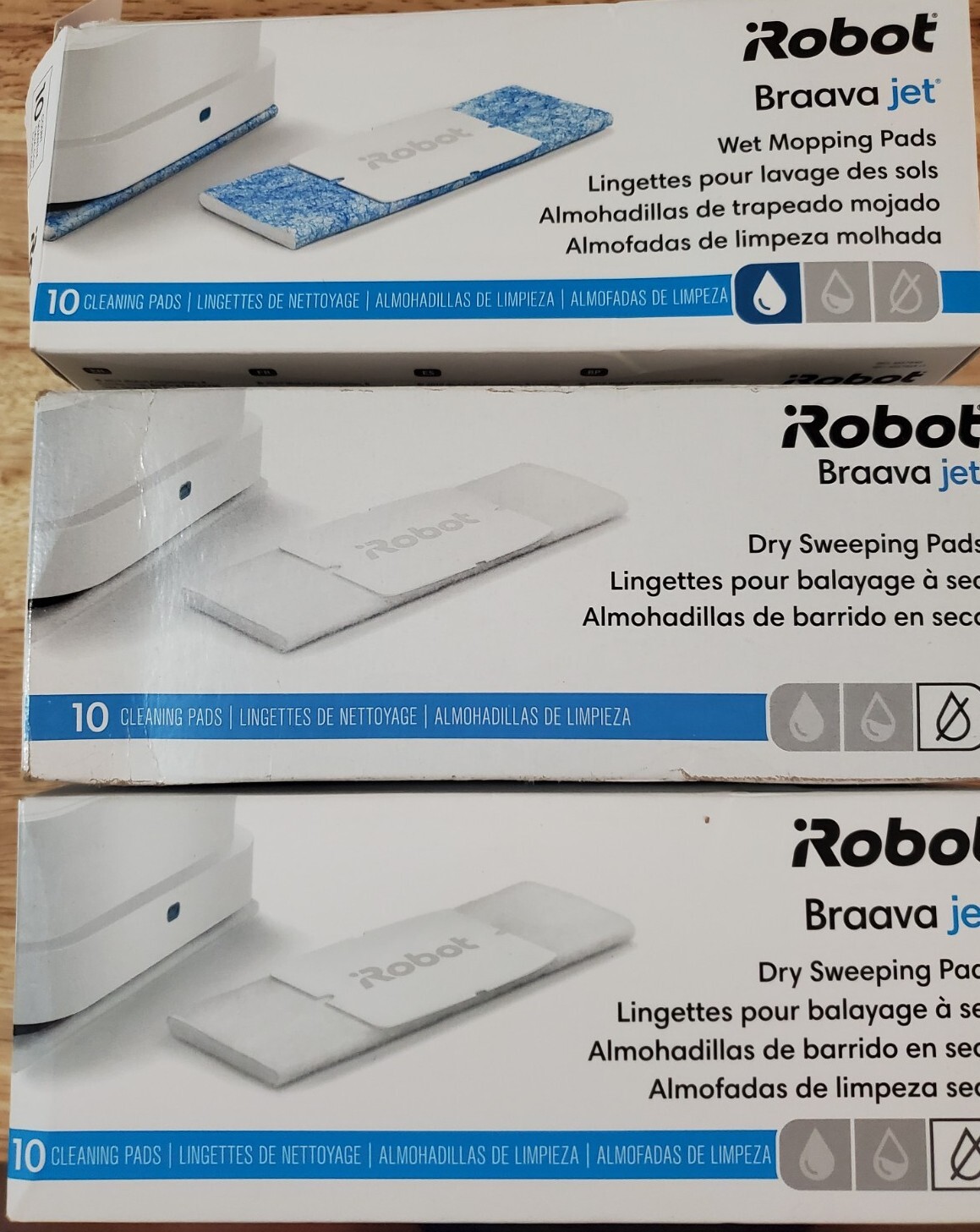 Lot of 3 Brava Jet Wet & Dry Mopping Pads [total 30 Count] | eBay