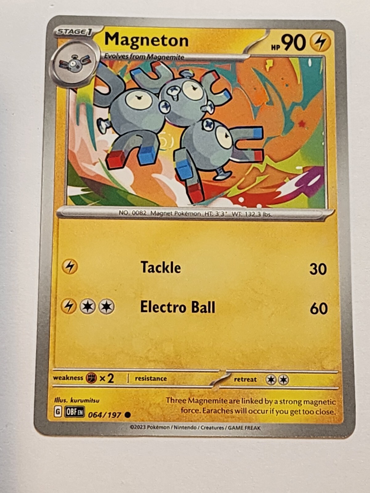 Pokemon TCG - Magneton - Non Holo - Obsidian Flames - 064/197 - NM | eBay