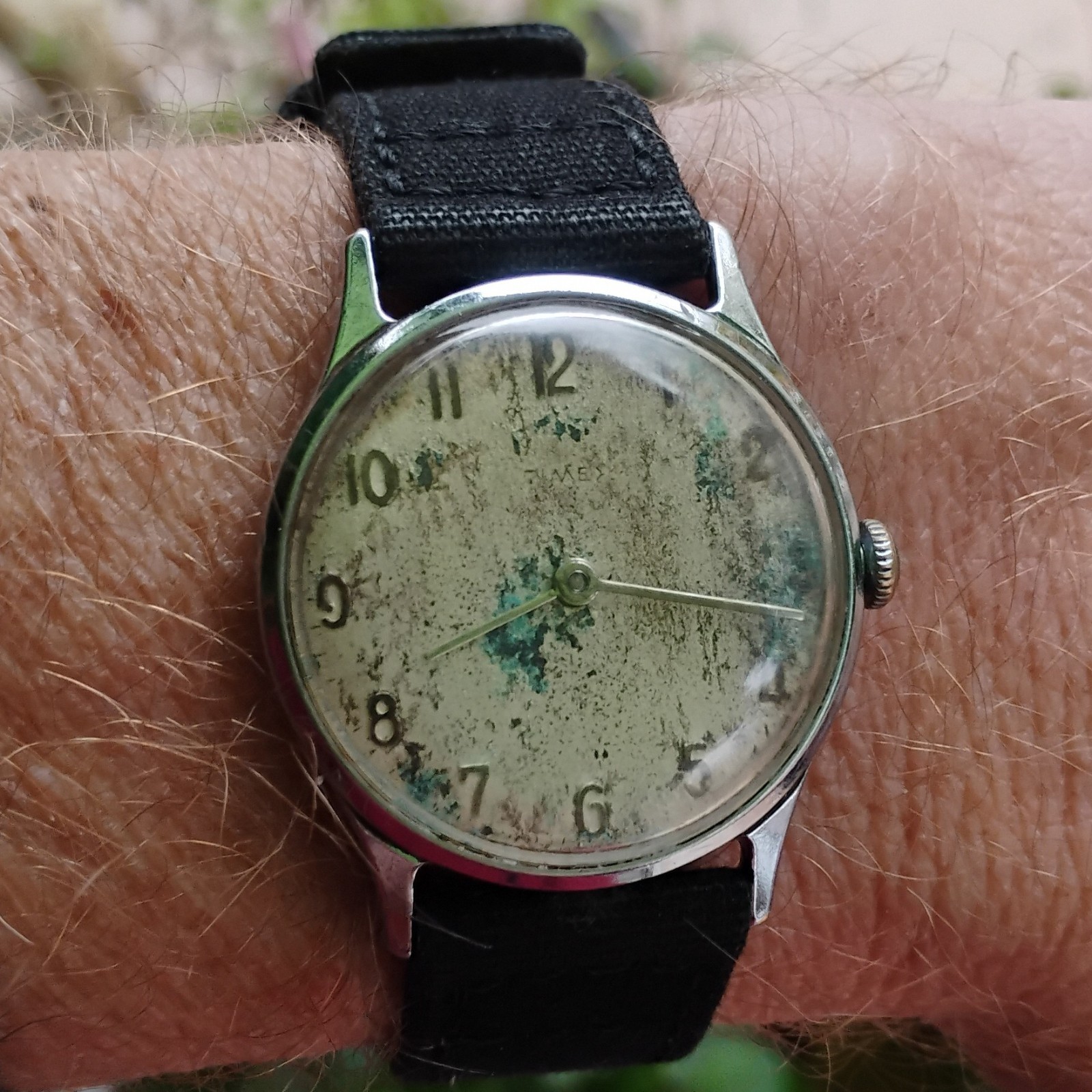 Mid 1960s Timex Sprite, Heavy Patina, Runs Great - Gem