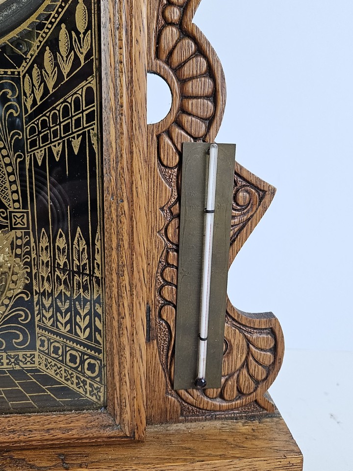 1870 INGRAHAM Victorian Gingerbread Calendar Clock with Thermometer ...