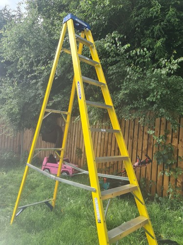 Werner 10 Tread Fibreglass Step Ladder - Yellow (7161018) | eBay