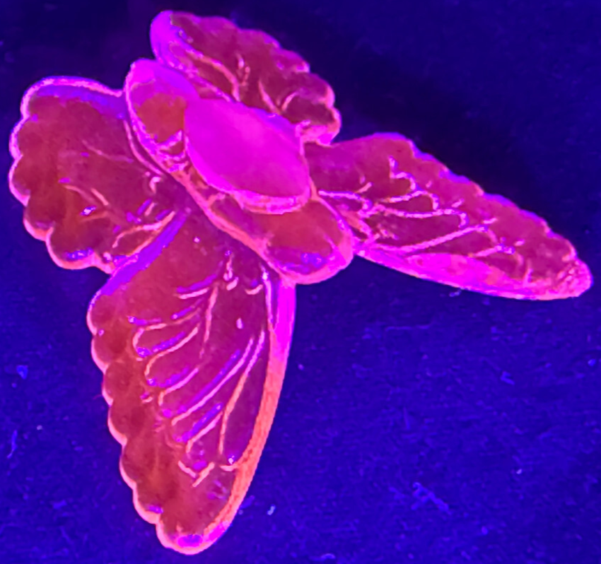 Green Vaseline glass butterfly insect monarch glow moth animal uranium ...