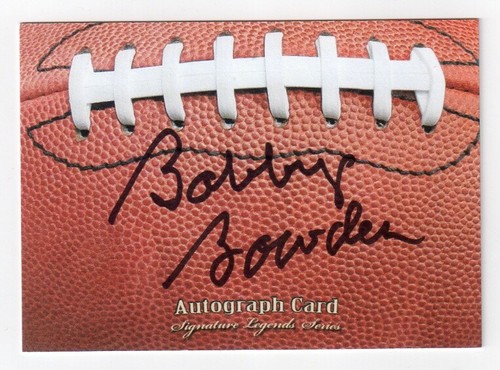 BOBBY BOWDEN Signed Football Signature Card - Florida State Autograph ...