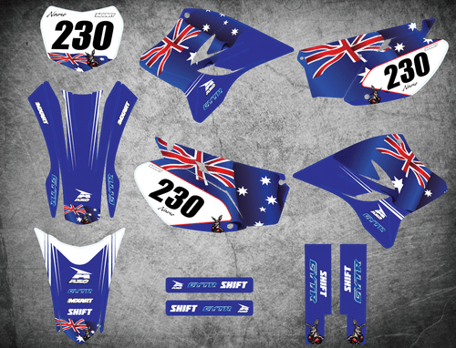 Full Custom Graphic Kit AUSSI STYLE Yamaha TTR 230 2005 - 2020 decals ...