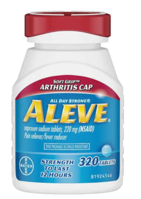 Aleve Naproxen Sodium 220 mg Arthritis Cap Pain Reliever, 320 Tablets ...