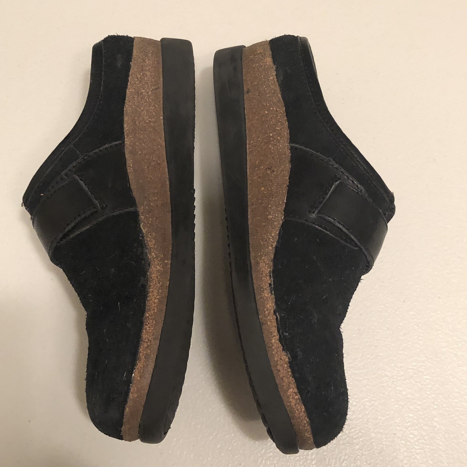 EUROstep Black Suede Leather Comfort Shoes Delorean Slip On Women’s ...