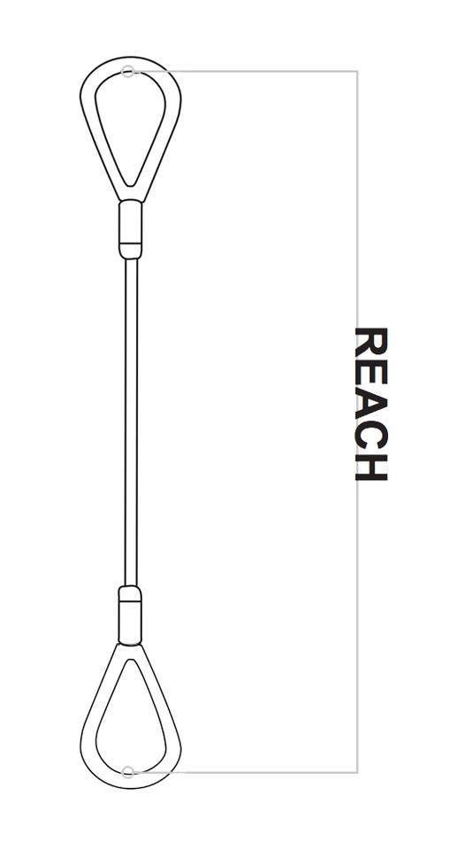 1/2" x 12' Wire Rope Sling Eye & Eye Rigging Cable Flemish Eyes 5,000 ...