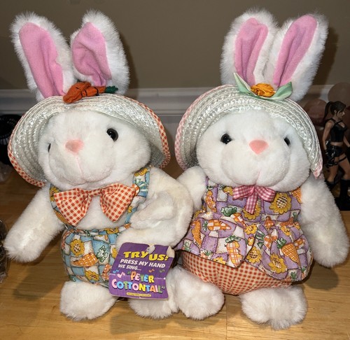 Sing Along Duet Bunnies 13" Plush Here Comes Peter Cottontail Plush Old ...