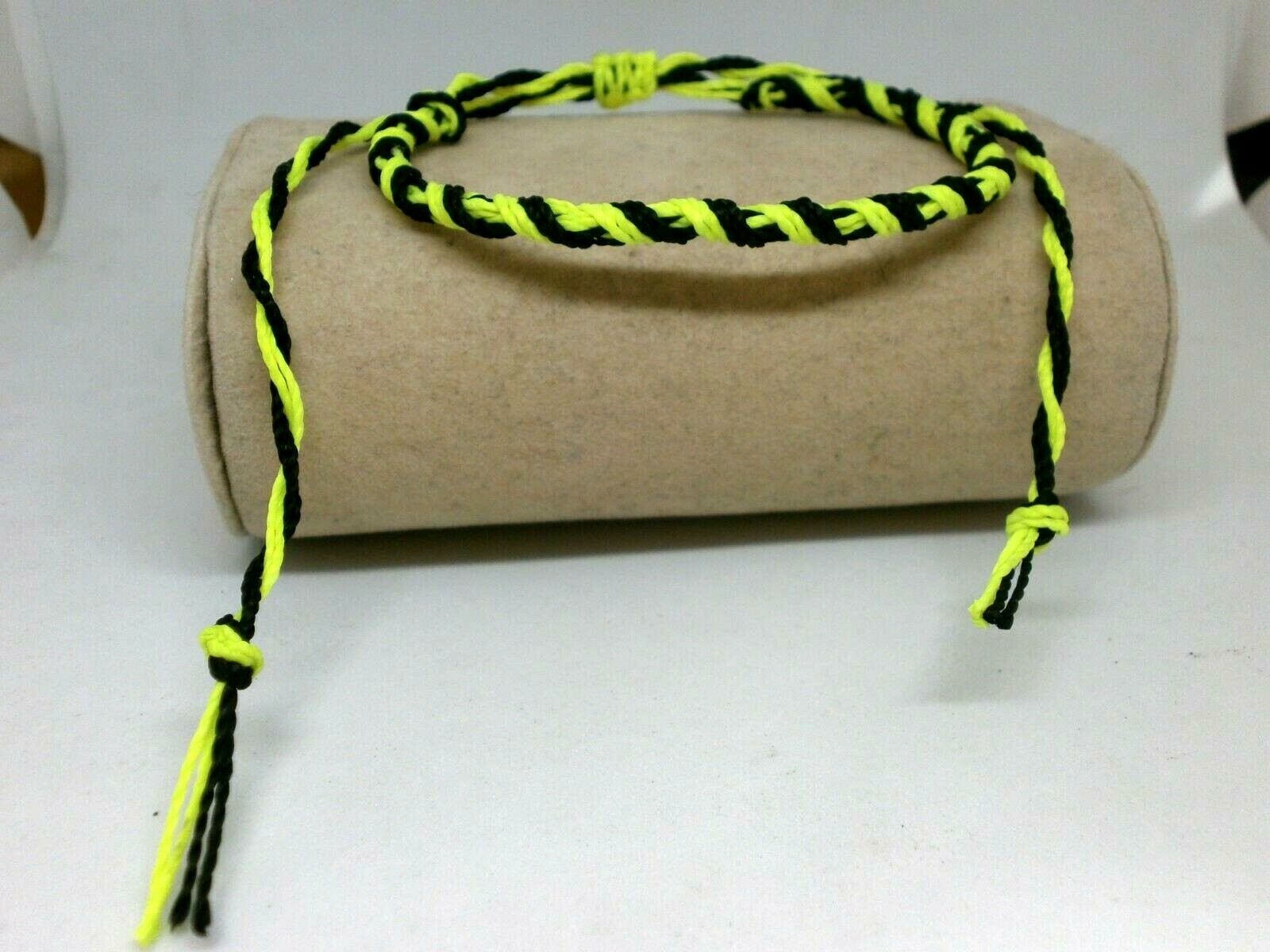 Bracelets/Anklet Thread Neon Yellow - Thread Waxed - Adjustable | eBay