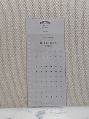 Cloth And Paper Bujo Sticker Sheet Pocket Plus Spiral Punch | eBay