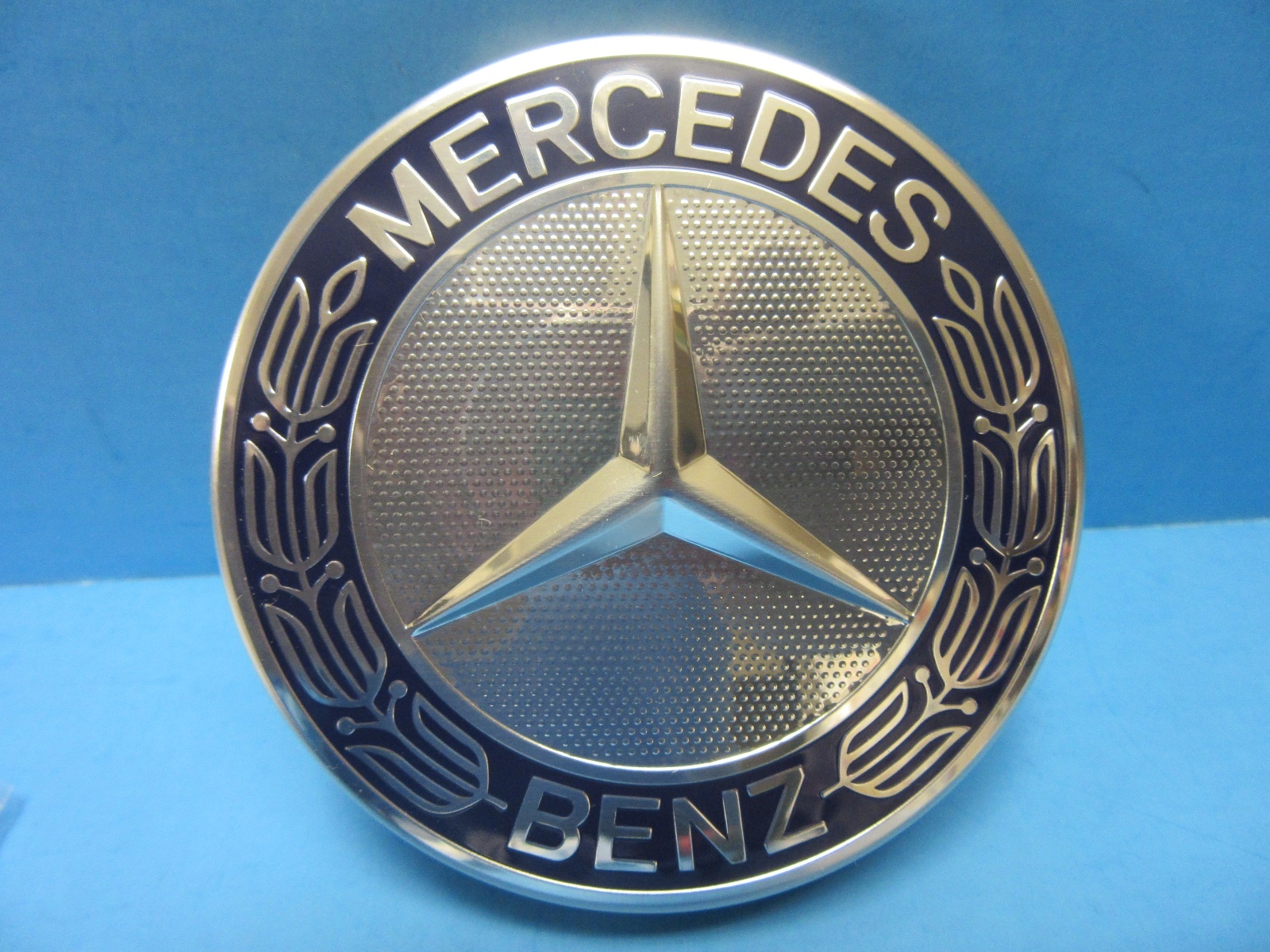 Alloy Wheel Hub Caps Emblem Royal Blue 2PCS Set For Mercedes Benz OEM ...