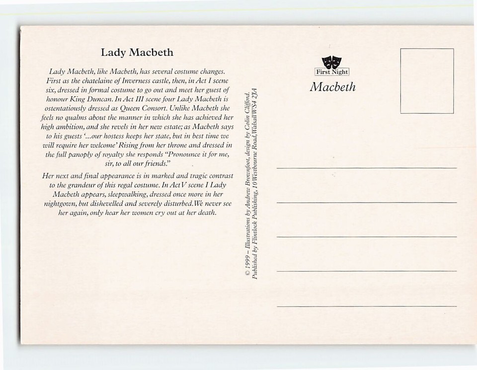 Postcard Lady Macbeth | eBay