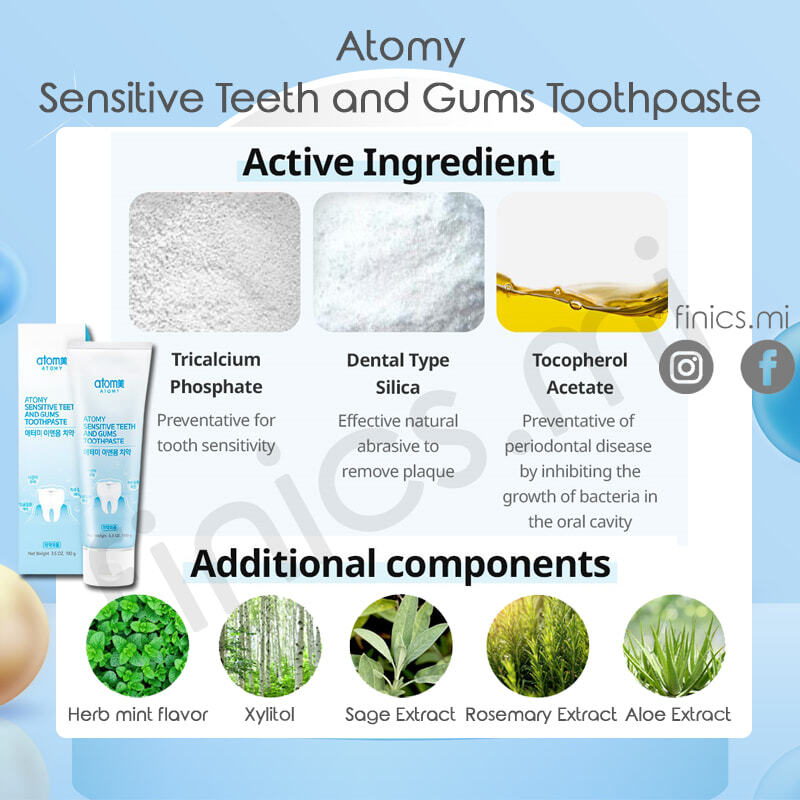 ATOMY Sensitive Teeth And Gums Toothpaste 100g K-Beauty from Korea | eBay