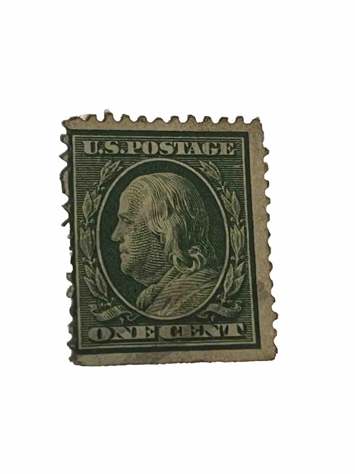 1908 ONE CENT BEN FRANKLIN VINTAGE STAMP EXTREMELY RARE -USED GOOD ...