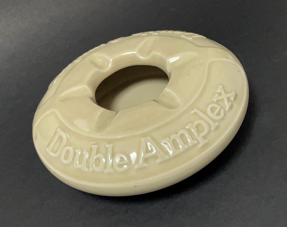 VINTAGE DOUBLE AMPLEX ADVERTING ASHTRAY BREATH FRESHENING CAPSULES ...