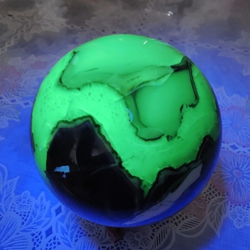 450g RARE Natural blue Volcanic Rock agate Sphere Quartz Crystal Ball ...