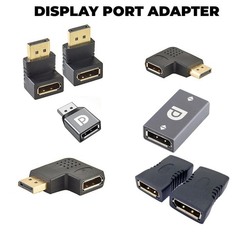 DisplayPort 90 Degree Adapter DP L Shape Converter Male to Female ...