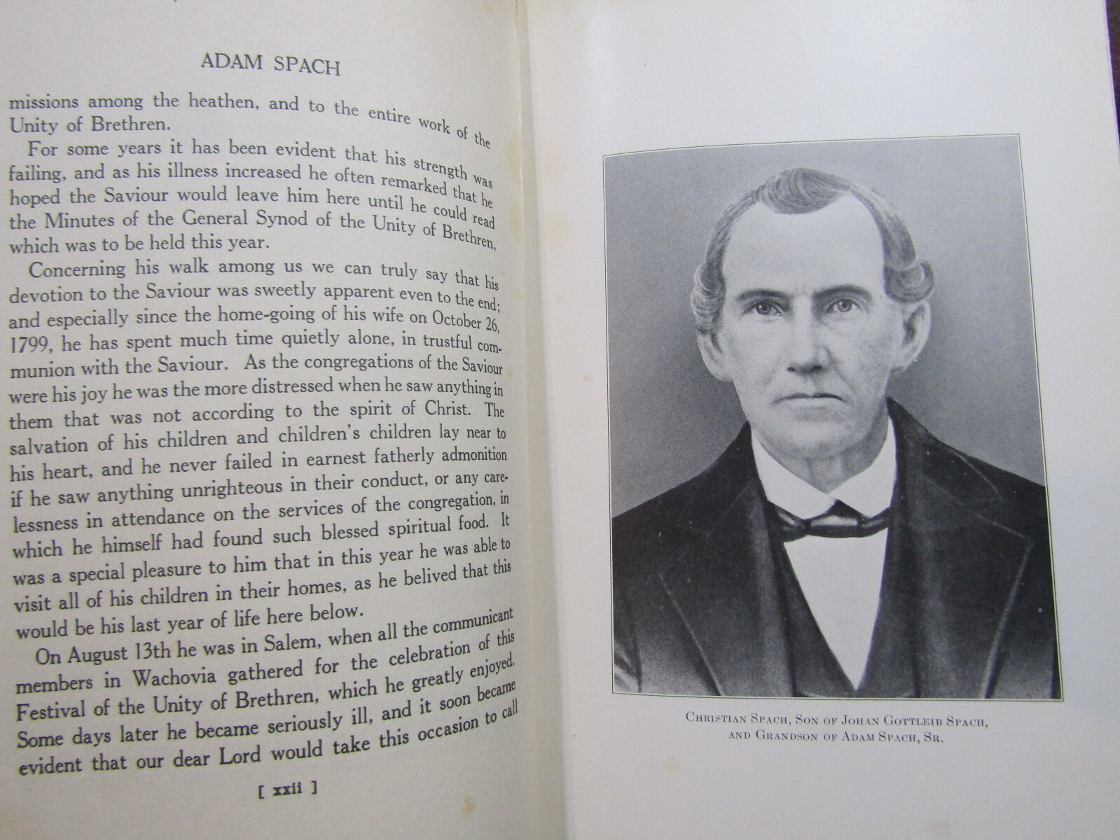 1924 Foltz DESCENDANTS OF ADAM SPACH Rare Moravian North Carolina ...