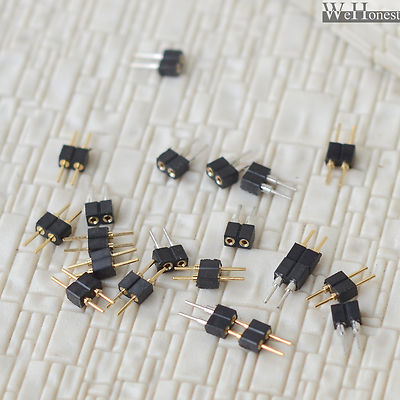 30 pairs 2 Pins mini-plug kits 2.0mm straight connectors round male ...
