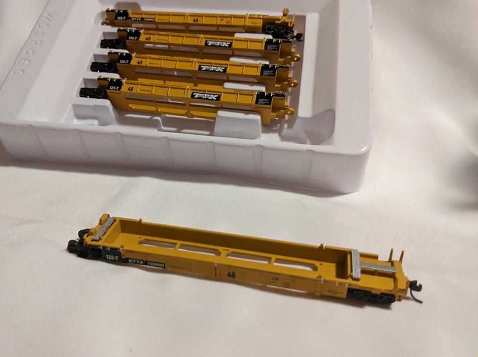 N Scale Walthers 5 Unit Articulated Double Stack Cars TTX | eBay