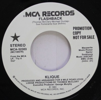 Soul Promo 45 Klique - Flashback / Flashback On Mca Records | eBay