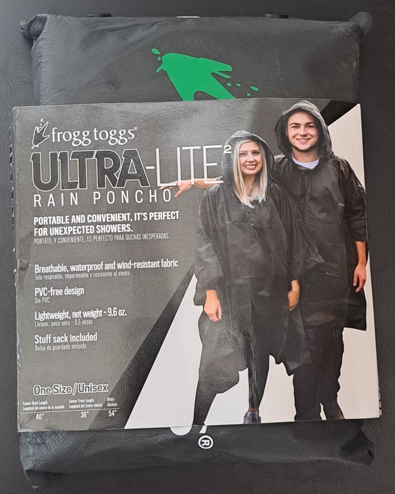 Frogg Toggs Ultra-Lite 2 Rain Poncho Suit ONESIZE UNISEX Rain Coat NWT ...
