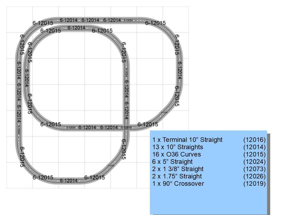 LIONEL FASTRACK DELUXE CHRISTMAS TREE CORNER TRACK LAYOUT 12019 7'x7 ...