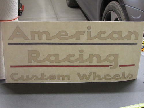 (large) "American Racing Custom Wheels" Vintage Drag Racing Sticker ...