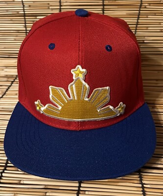 Filipino Philippines Hat pinoy pinay flag 3 stars and sun Red Brim Flag ...