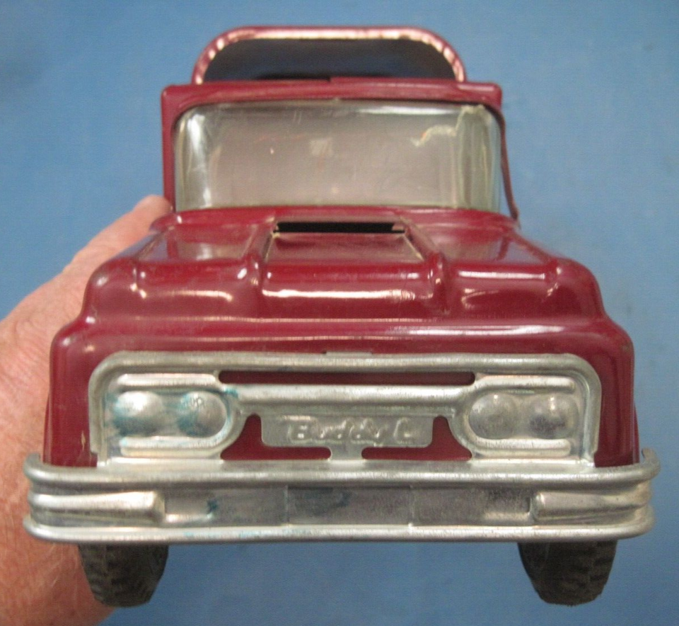 Old Buddy L Riding Academy maroon pressed steel toy truck | eBay