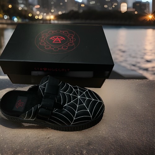 Hot Topic Strange Cvlt Web Clogs Shoes Black Womens Size 8 Gothic ...