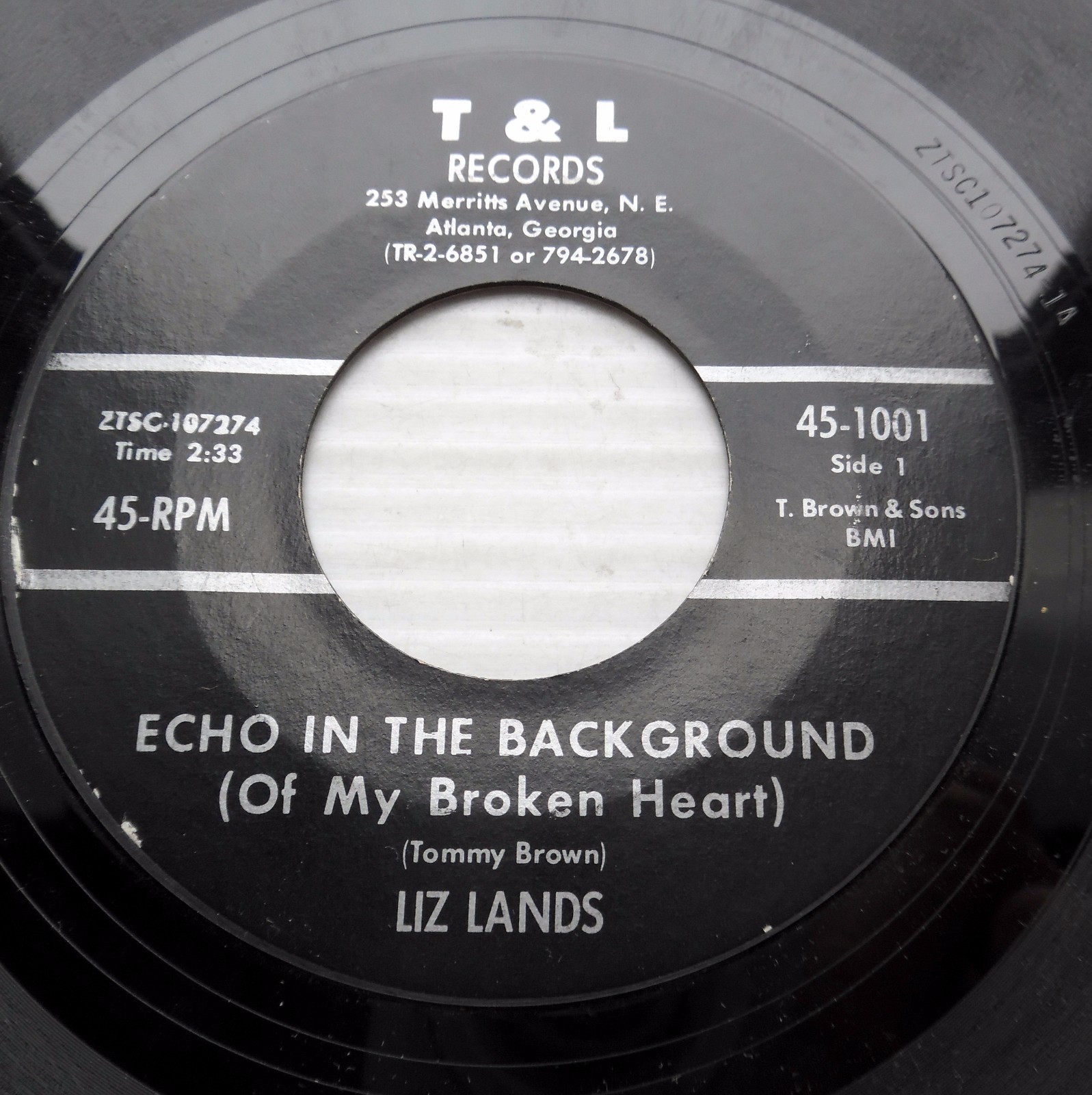 LIZ LANDS soul orig. T&L 45 ECHO IN THE BACKGROUND b/w QUALIFY FOR MY ...