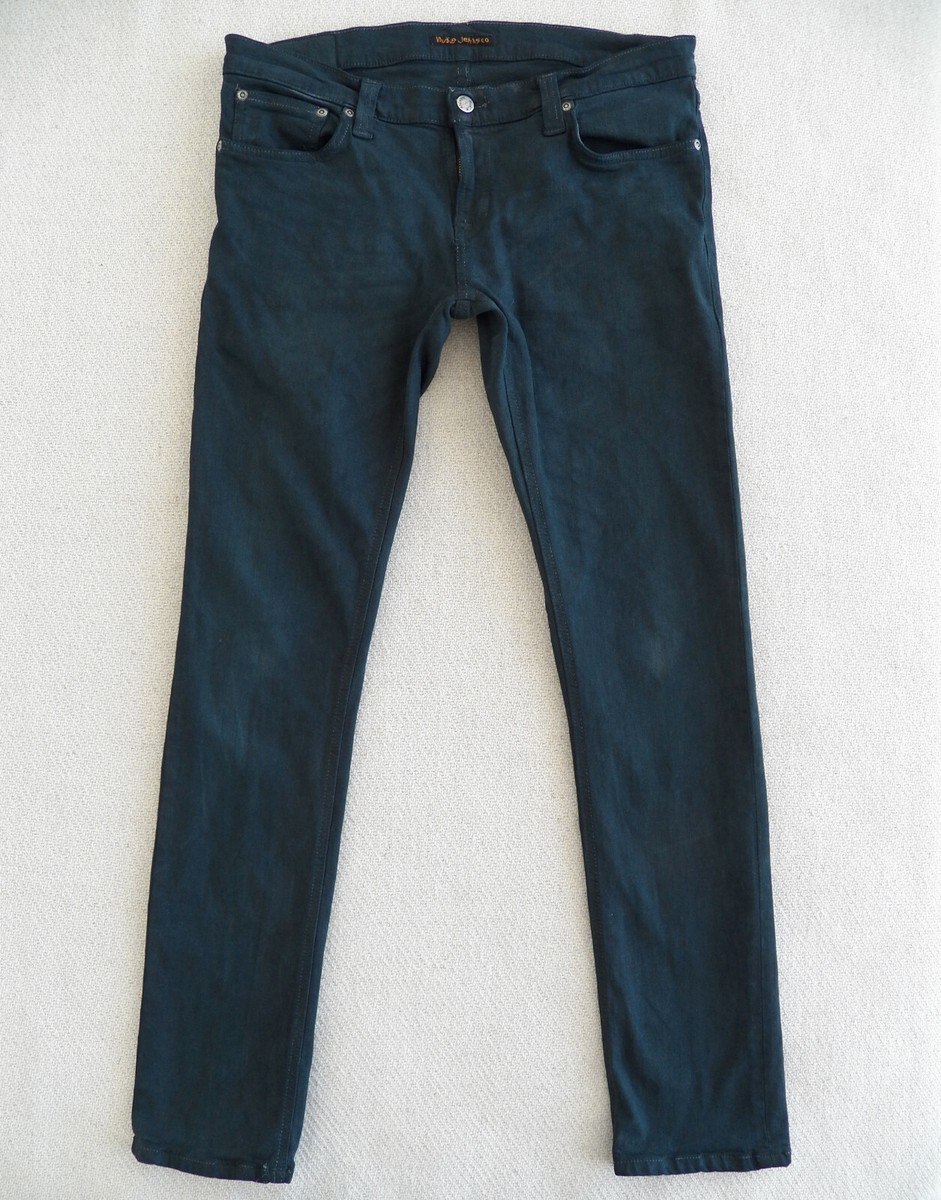 Nudie Jeans Tight Long Johh Mens Jeans W34 L32 Dark Peacock Nudie Jeans Tight Long Johh Mens Jeans W34 L32 Dark Peacock