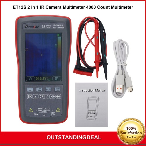 ET12S 2 in 1 IR Camera Multimeter 2.8" Touch Screen & 90*120 Thermal ...