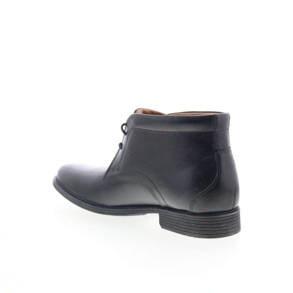 Clarks Whiddon Mid 26152914 Mens Black Wide Leather Lace Up Chukkas ...