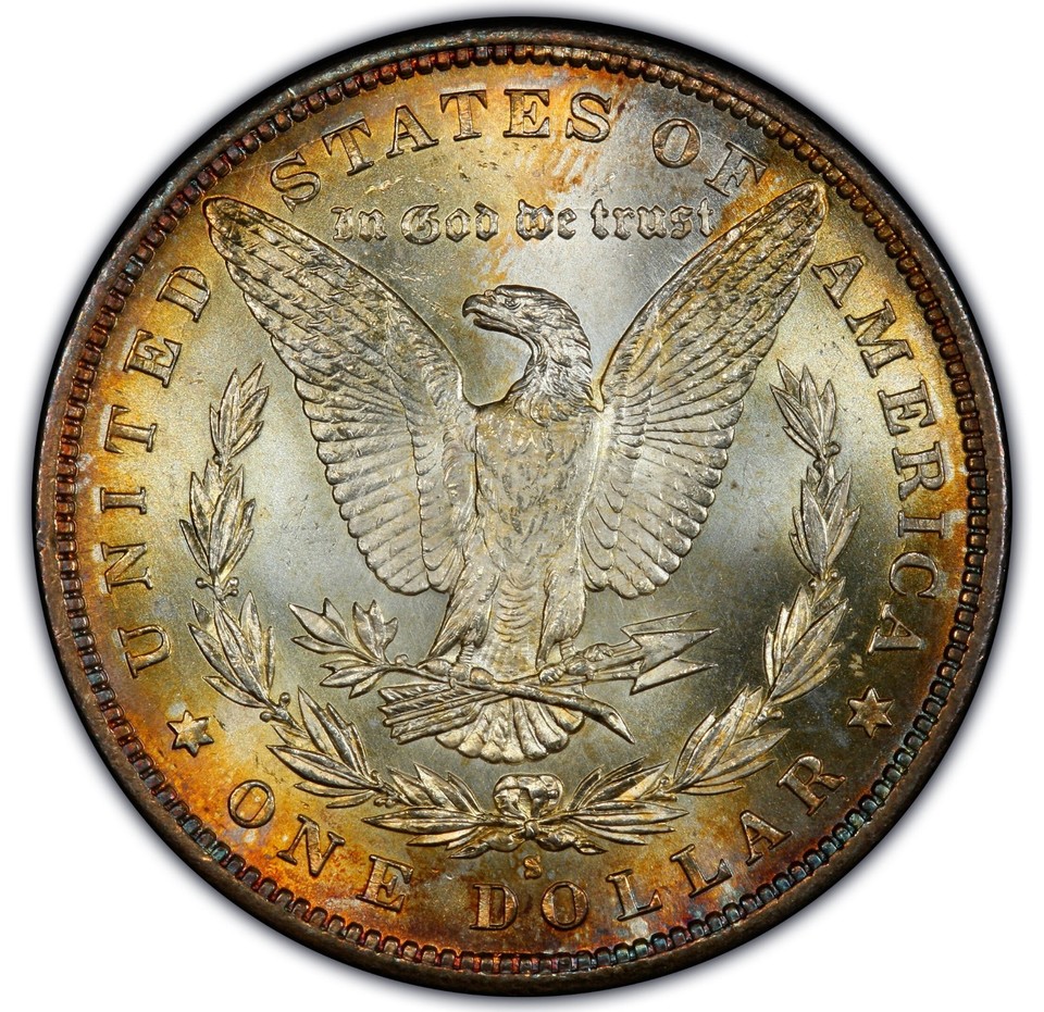 1887-S Morgan Silver Dollar PCGS MS65+ CAC Simpson Pedigree Scarce Gem ...