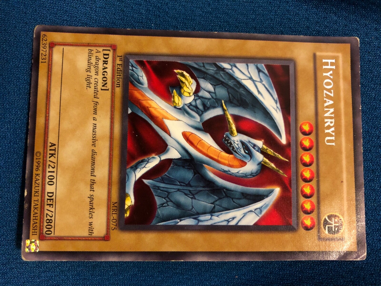 Hyozanryu Collectable, from the card game Yu Gi Oh manufactured in 1996 ...