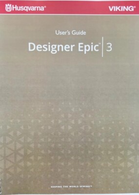 Husqvarna Viking Designer Epic 3 Manual User's Guide 170 Pages In Full ...