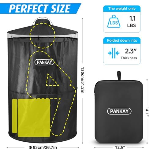 PANKAY Pop Up Privacy Tent Portable Outdoor Camping Bathroom Toilet ...