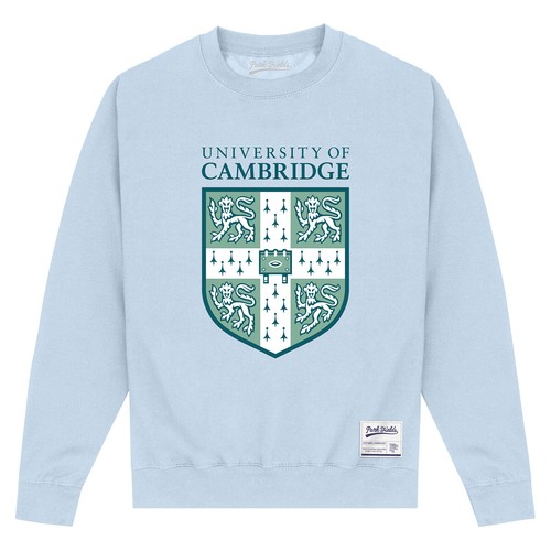 University Of Cambridge Shield Unisex Sky Sweatshirt X-Small Sky Blue ...